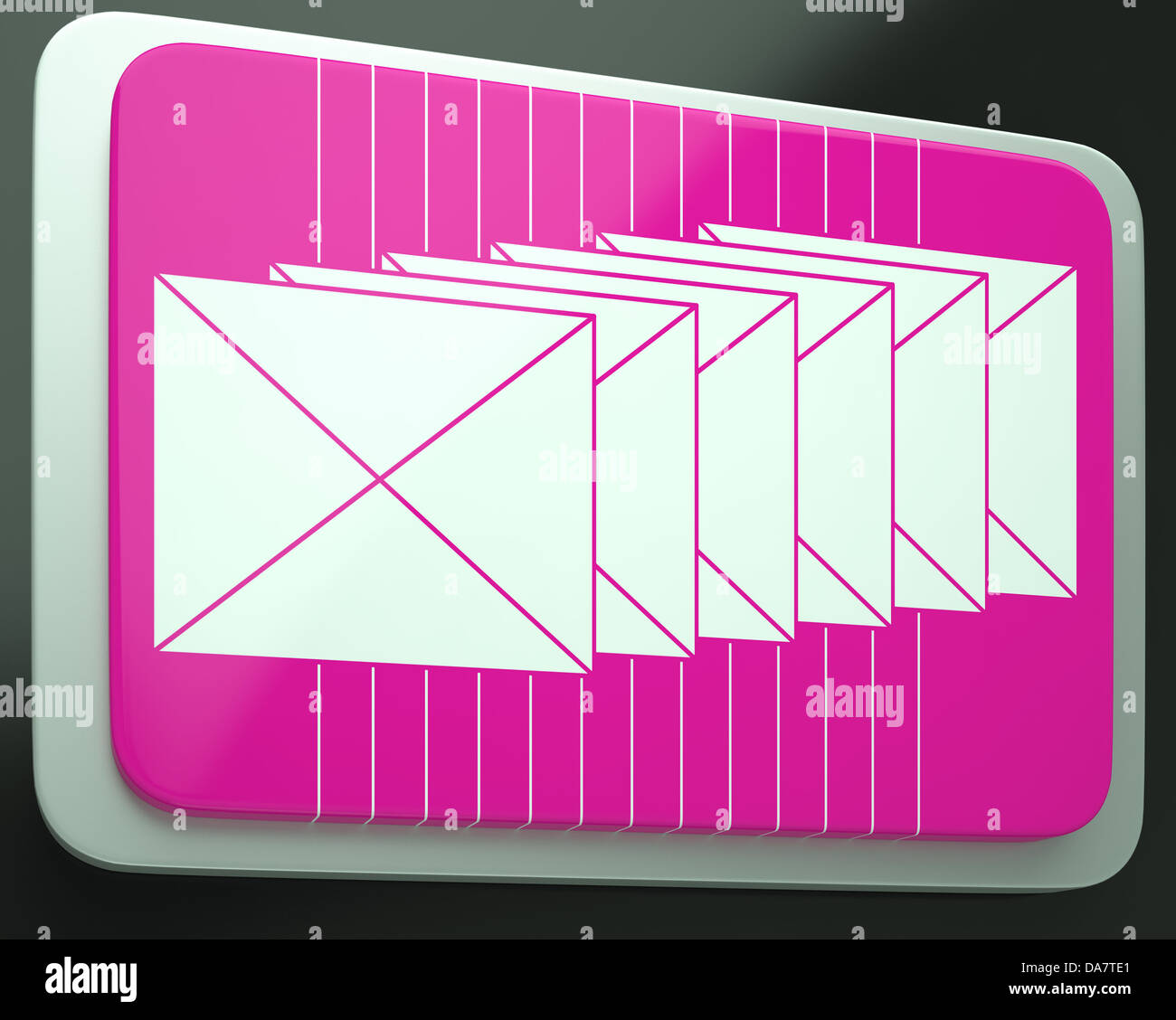 Piled Envelopes Showing E-mail Message Inbox Mailbox Stock Photo - Alamy