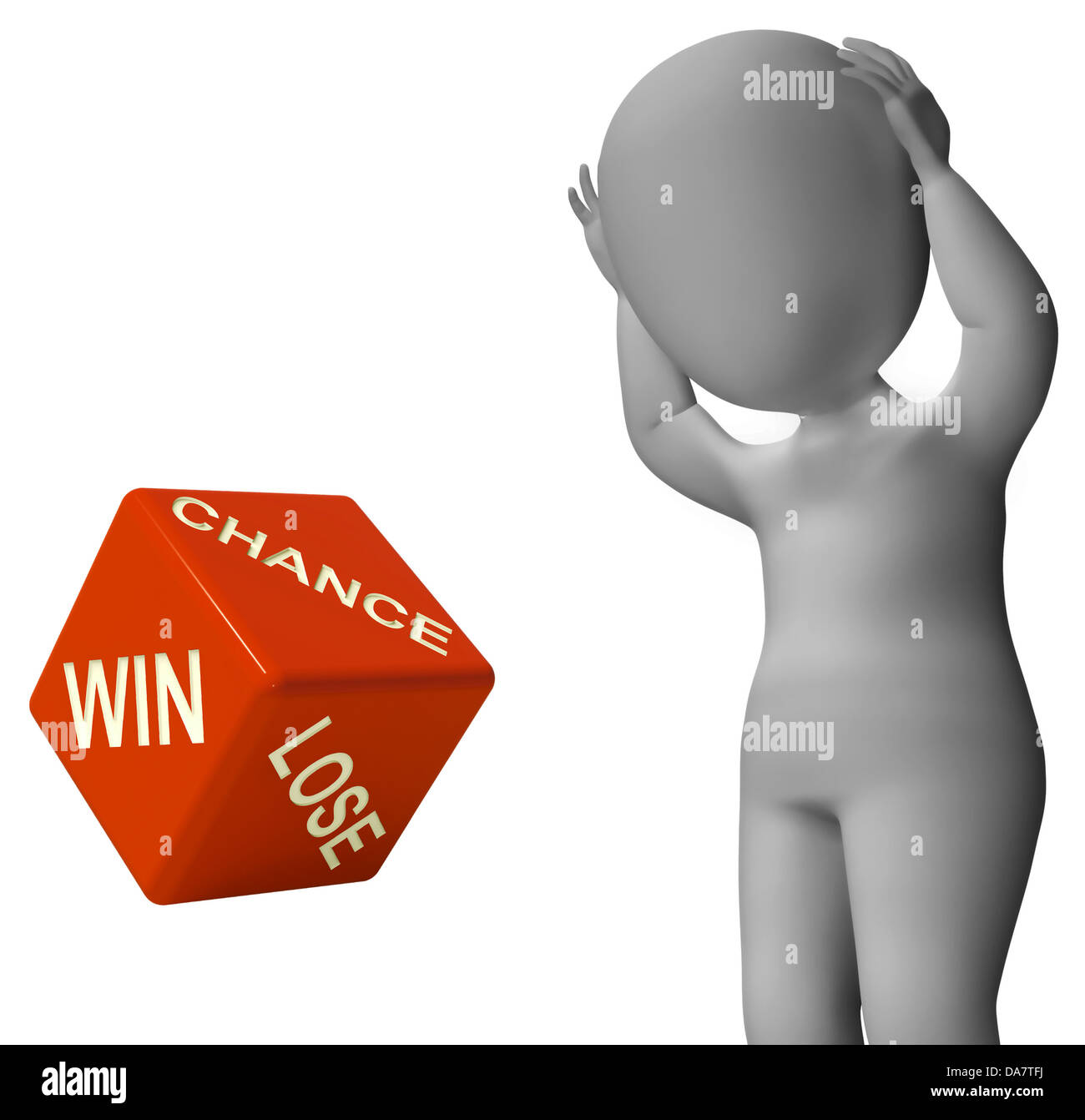 Chance Win Lose Dice Showing Good Luck Stock Photo - Alamy