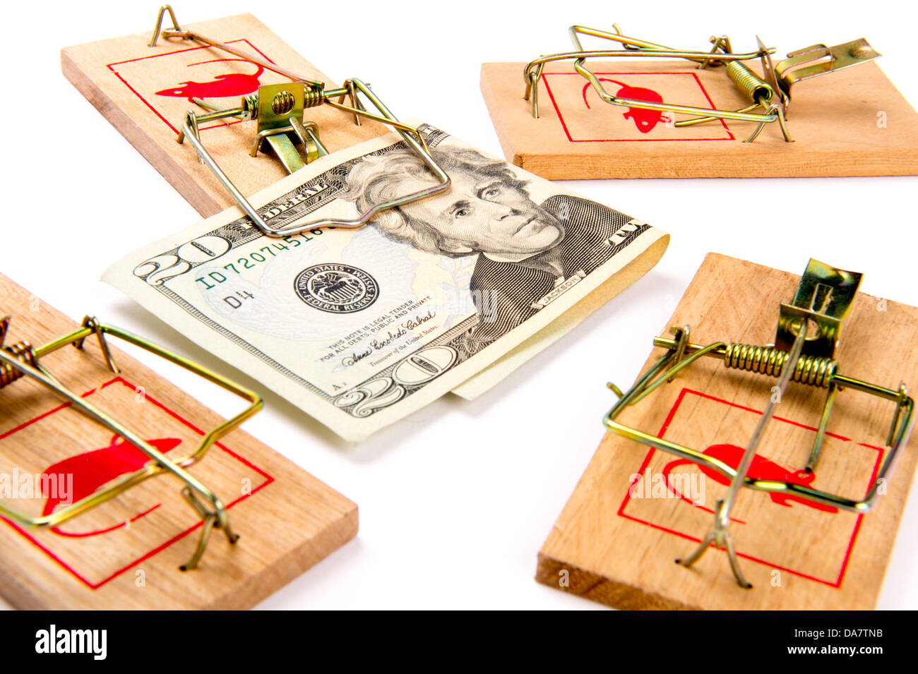 Concept photo for the expression money trap Stock Photo - Alamy