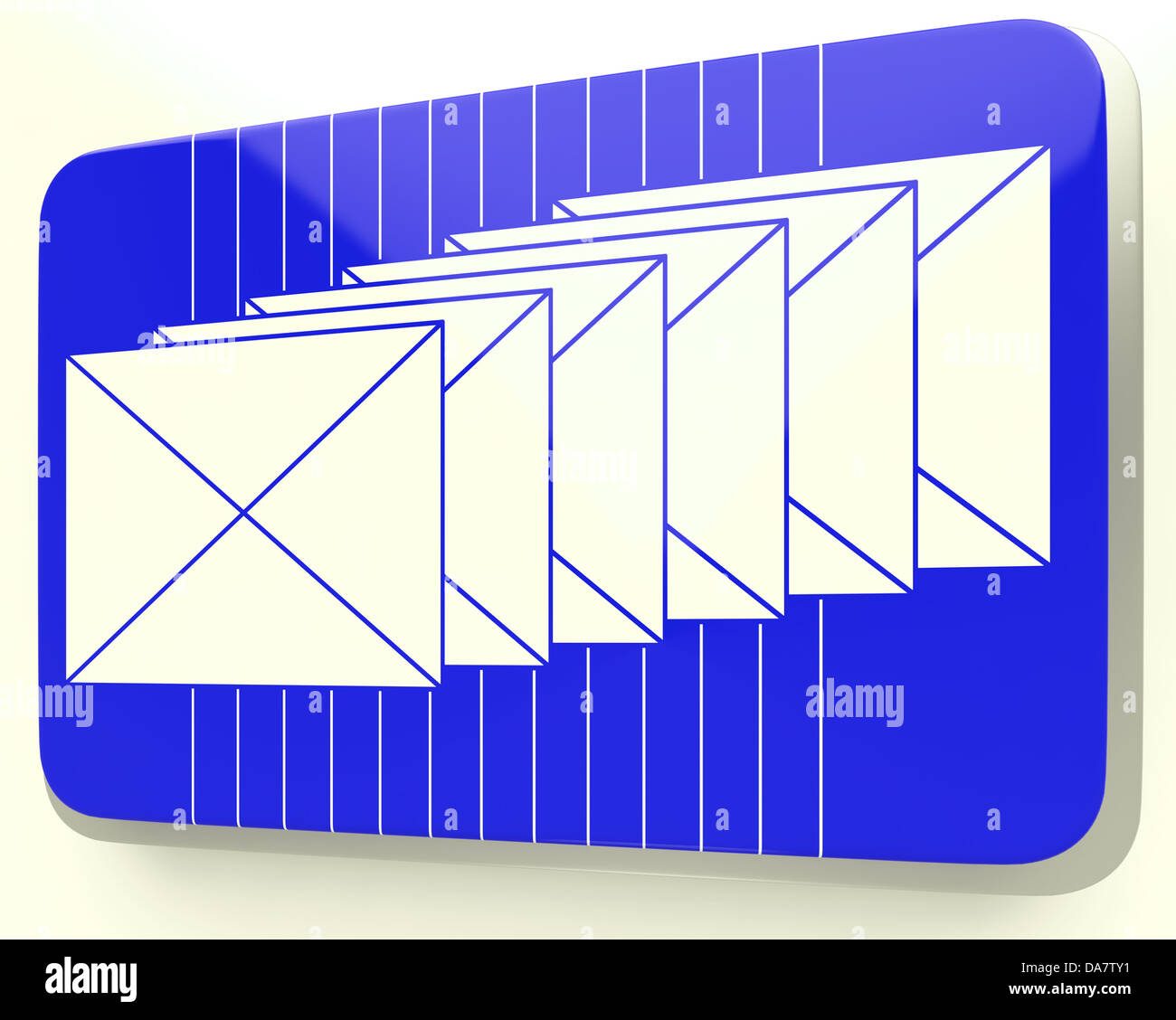 Stacked Envelopes Showing Mailing Technology Worldwide Inbox Stock ...