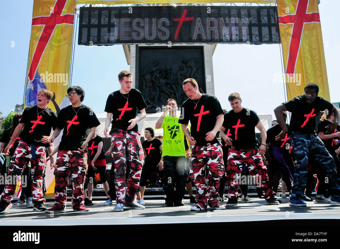 Hundreds of the Jesus Army march in Centre London Stock Photo - Alamy