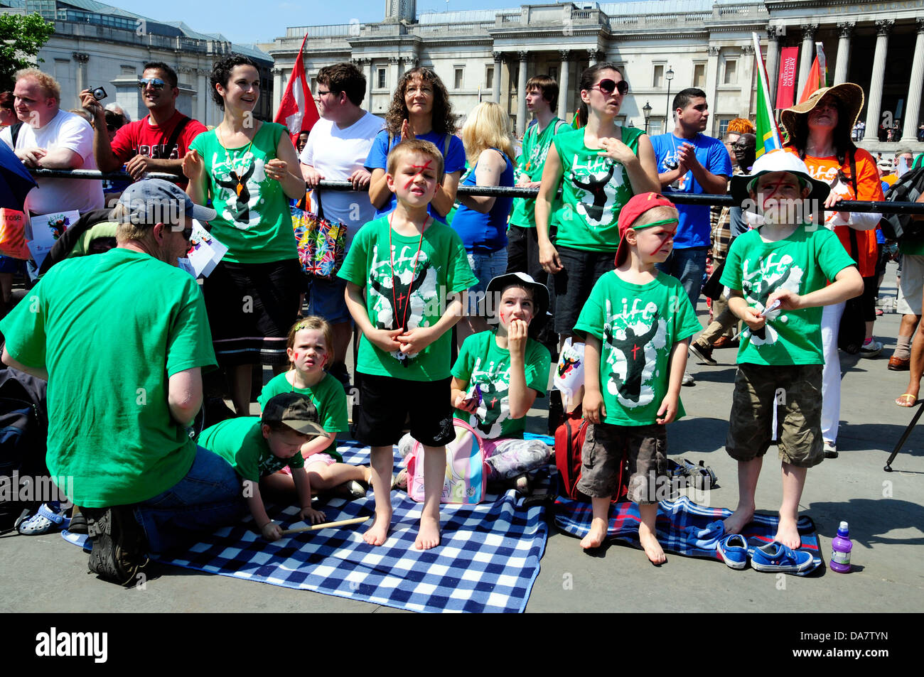 Hundreds of the Jesus Army march in Centre London Stock Photo - Alamy