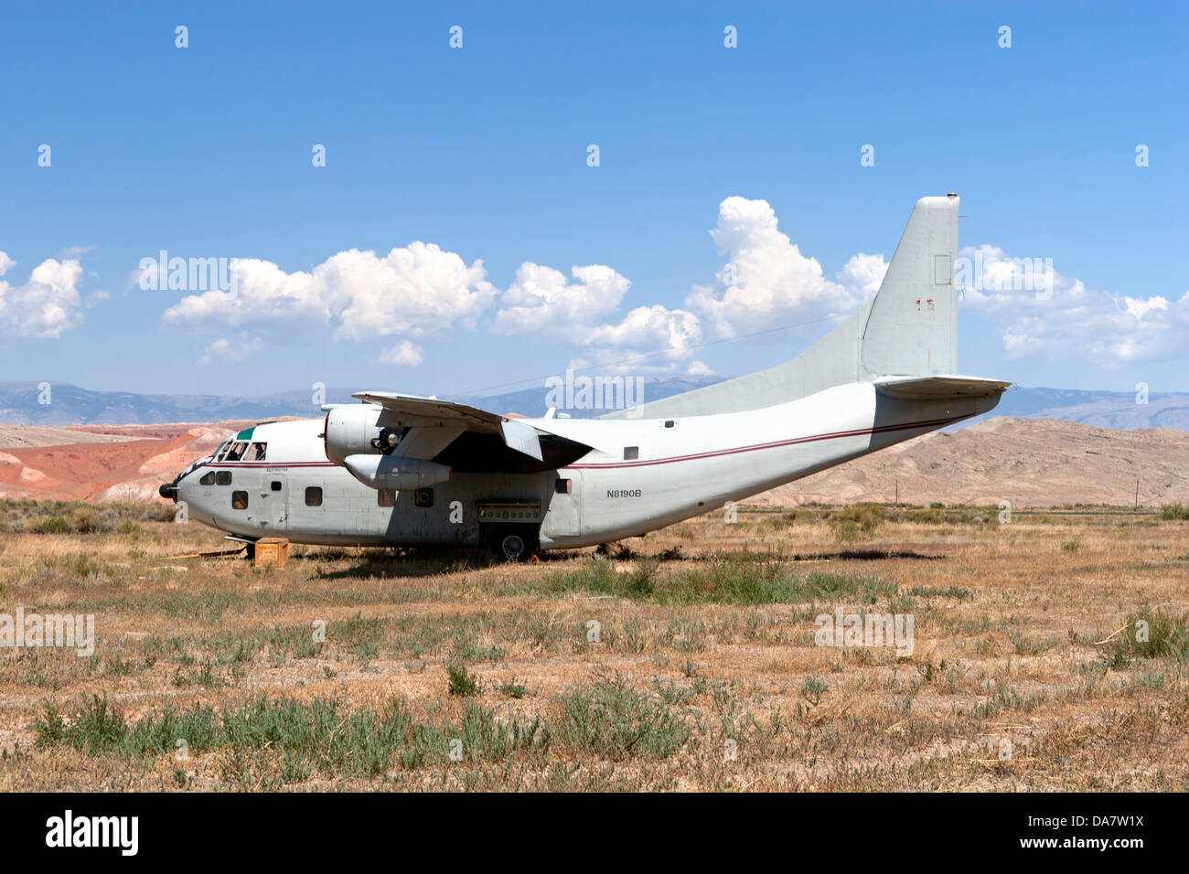 Fairchild C-123 Provider sits on the Hawkins & Powers storage area in ...