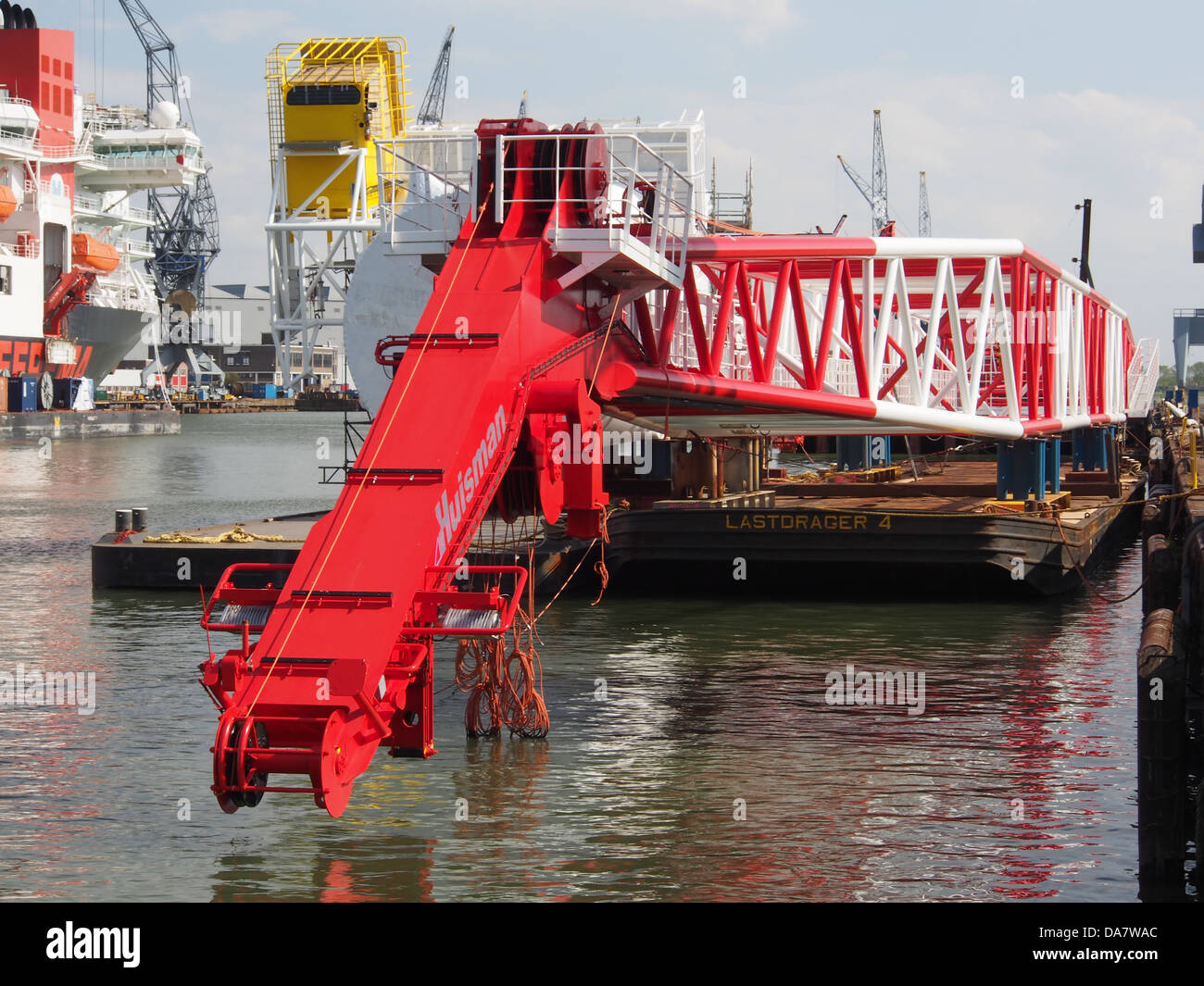 The *Lastdrager 4* is a barge used for transporting goods across ...