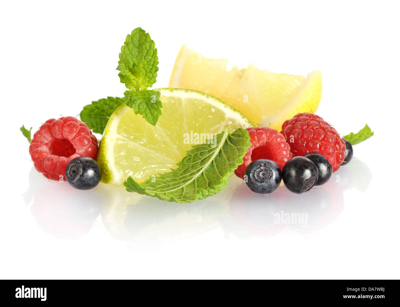 Group of berries isolated on white background Stock Photo - Alamy