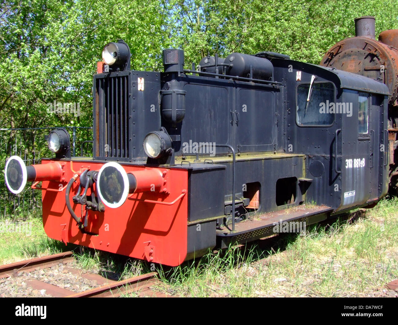 Loc 310 881-8 is a German locomotive that can be seen at Hermeskeil, a ...