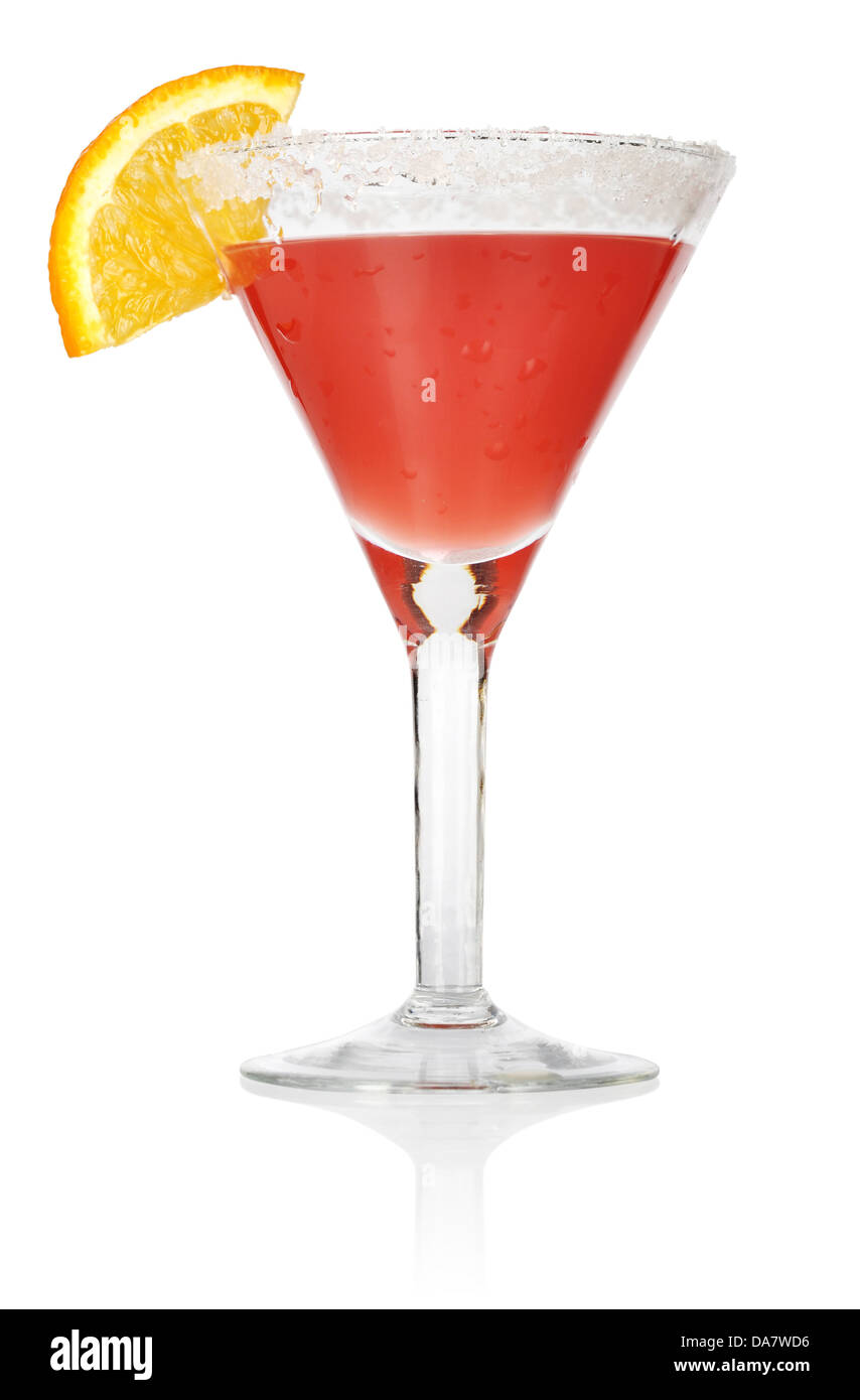 Cosmopolitan cocktail drink isolated on white background Stock Photo ...
