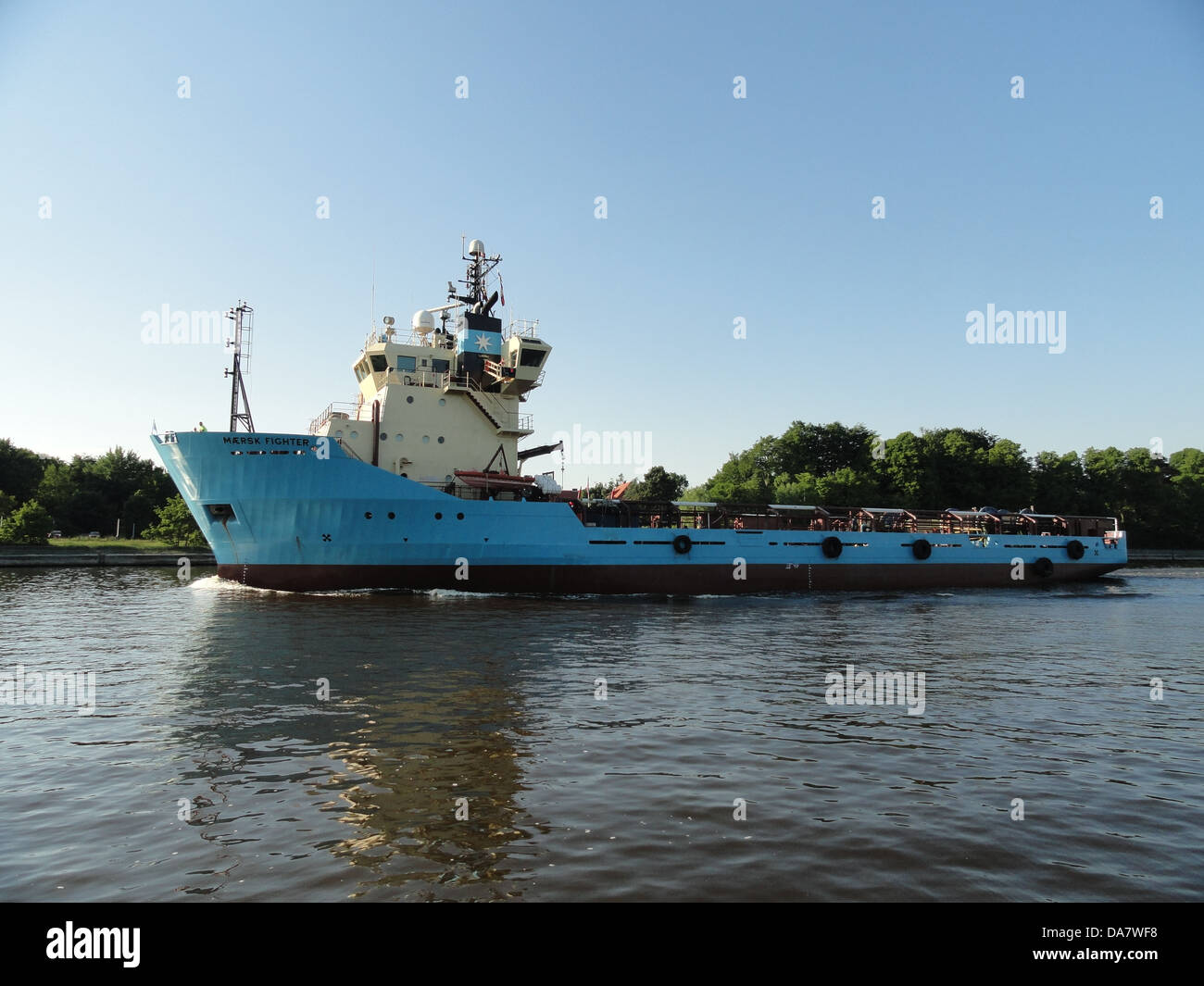 The *Maersk Fighter* is a container ship with IMO number 9034779, a ...