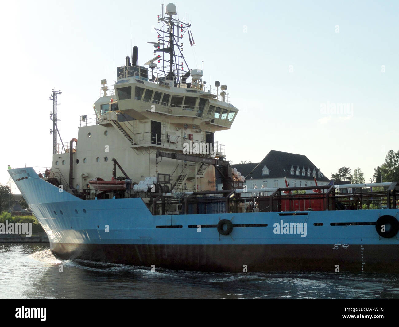 The Maersk Fighter, a large container ship registered under IMO 9034779 ...