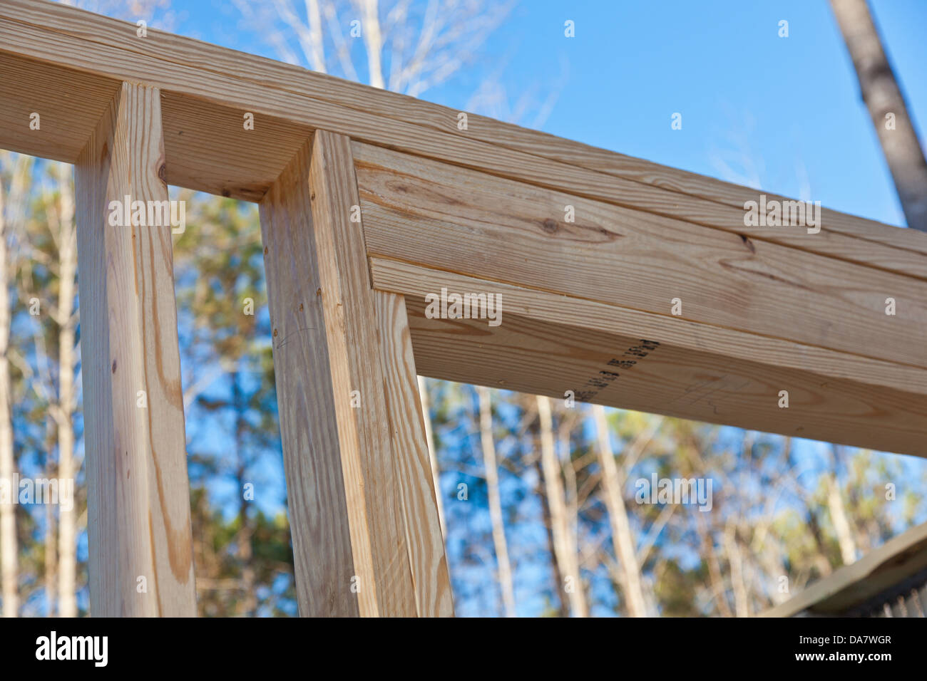 Wood framing of a new home Stock Photo - Alamy