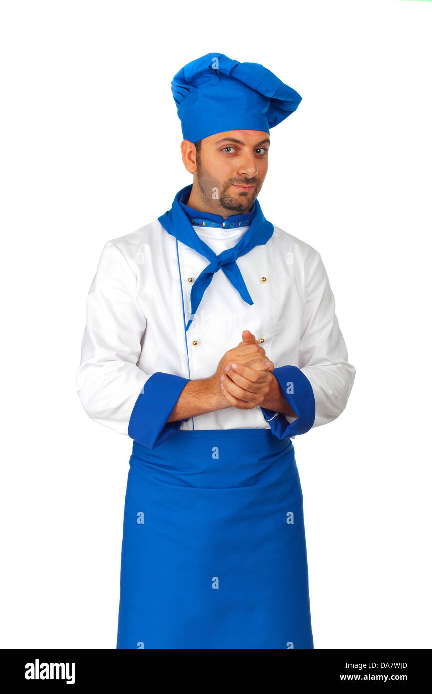 Handsome chef isolated on white background Stock Photo - Alamy