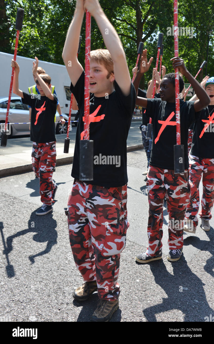 Hundreds of the Jesus Army march in Centre London Stock Photo - Alamy