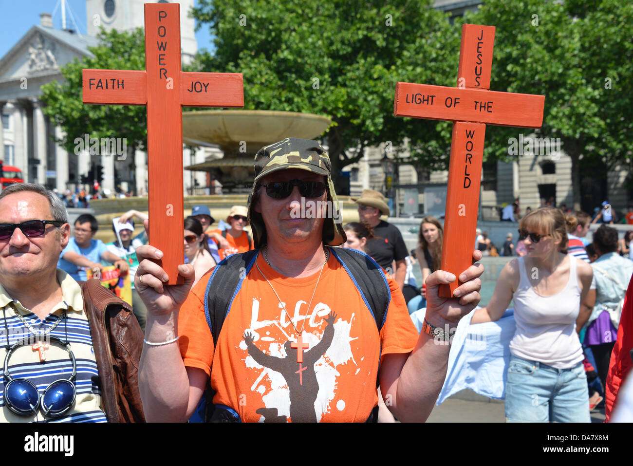 Hundreds of the Jesus Army march in Centre London Stock Photo - Alamy