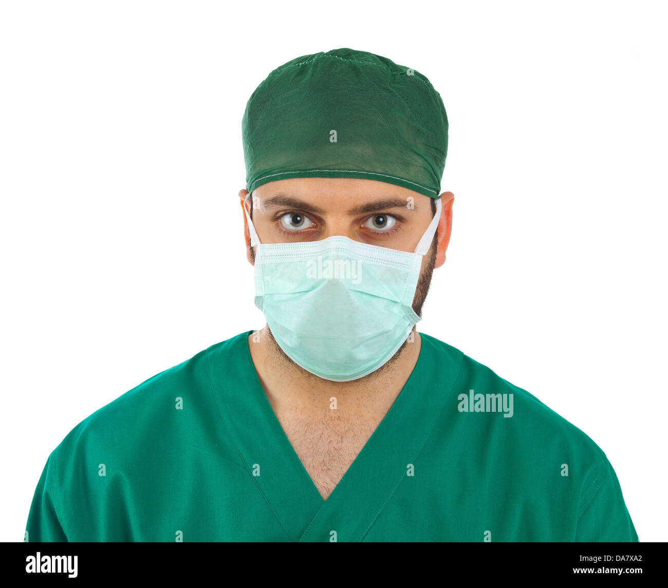Handsome young surgeon on white background Stock Photo - Alamy