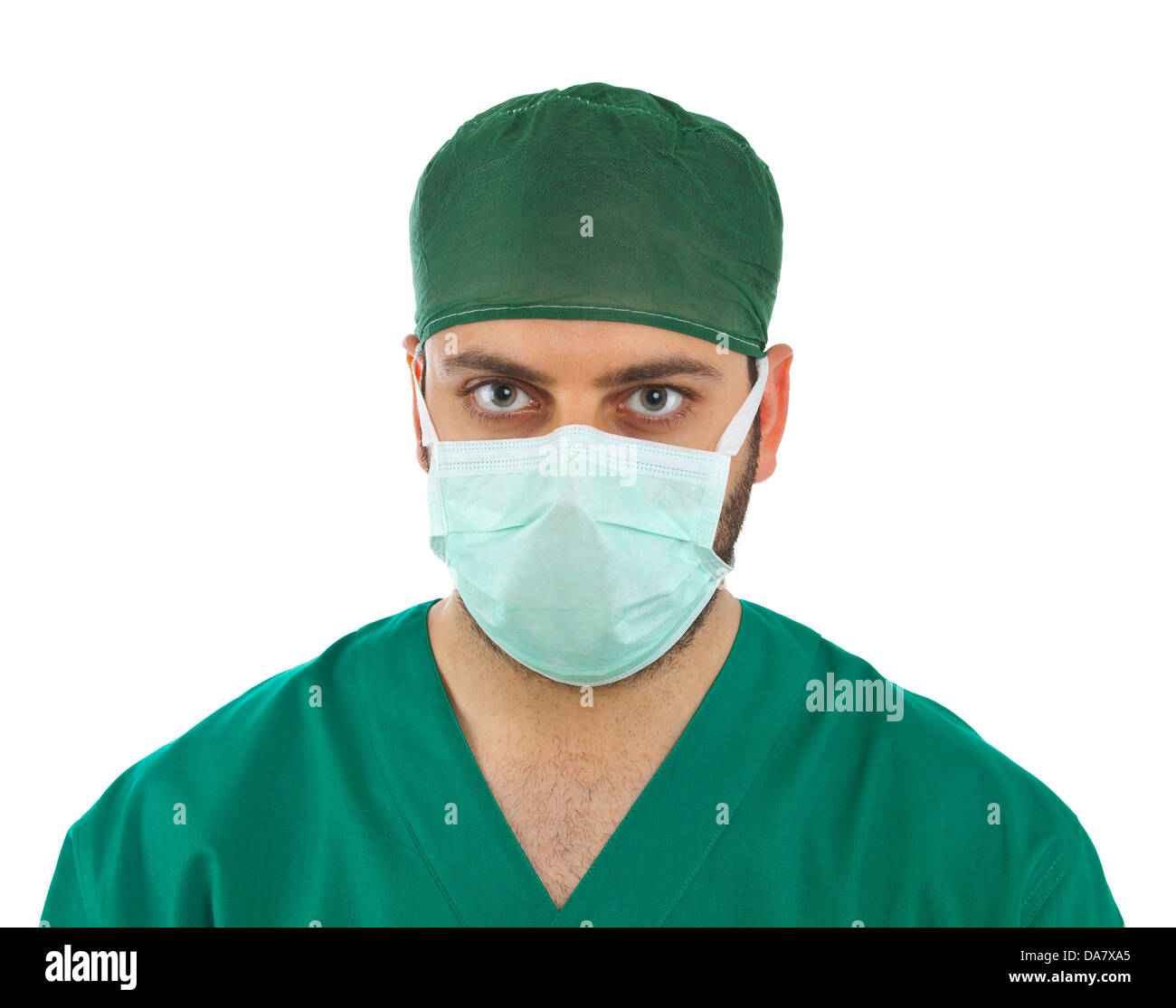 Handsome young surgeon on white background Stock Photo - Alamy