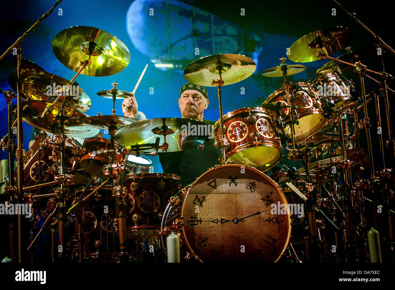 Hamilton, Ontario, Canada. 6th July, 2013. NEIL PEART, drummer for ...