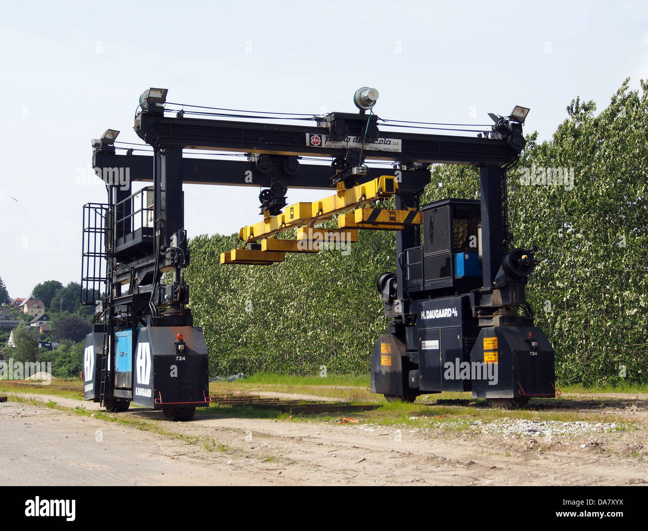 A Rubber Tyred Gantry Crane (RTG) 144171 is used in container terminals ...