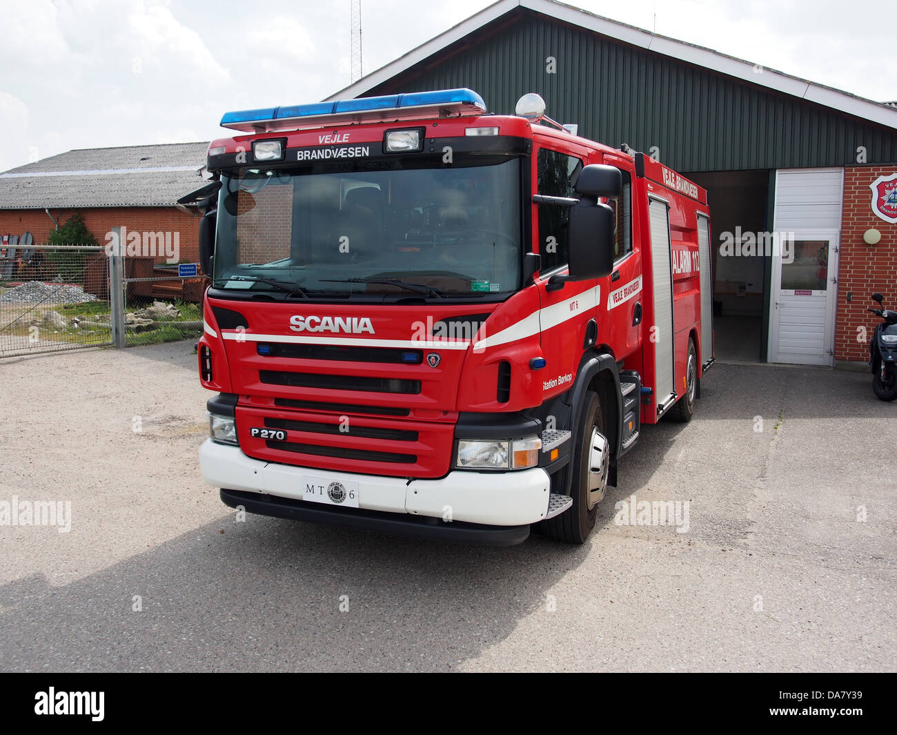 The SCANIA P270 fire engine of Fejle 2910 is a modern firefighting ...