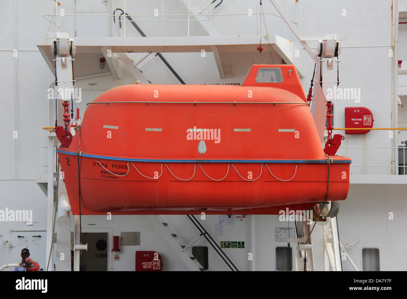 Lifeboat davits hi-res stock photography and images - Alamy
