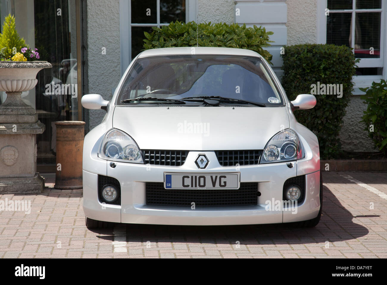 Renault Clio car V6 park outside a hotel South London Stock Photo - Alamy