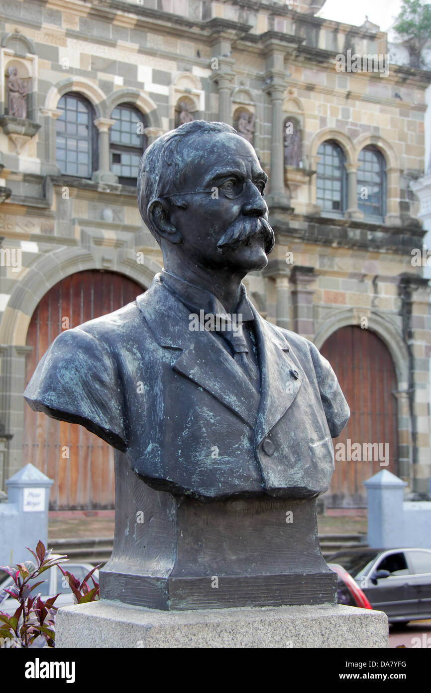 Bust of Manuel Amador Guerrero, first president of the Republic of ...