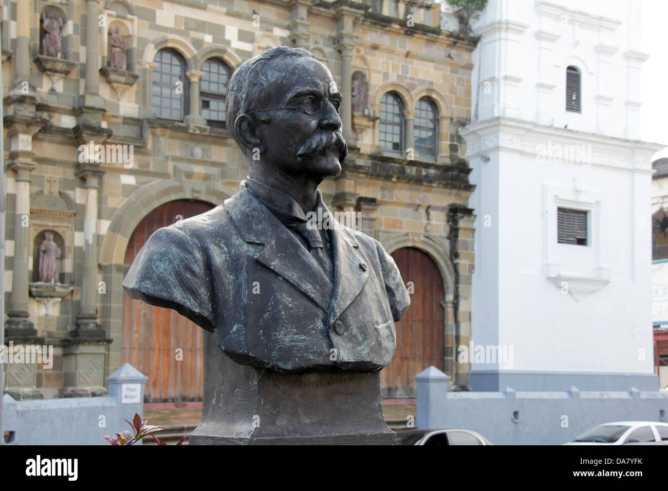 Bust of Manuel Amador Guerrero, first president of the Republic of ...