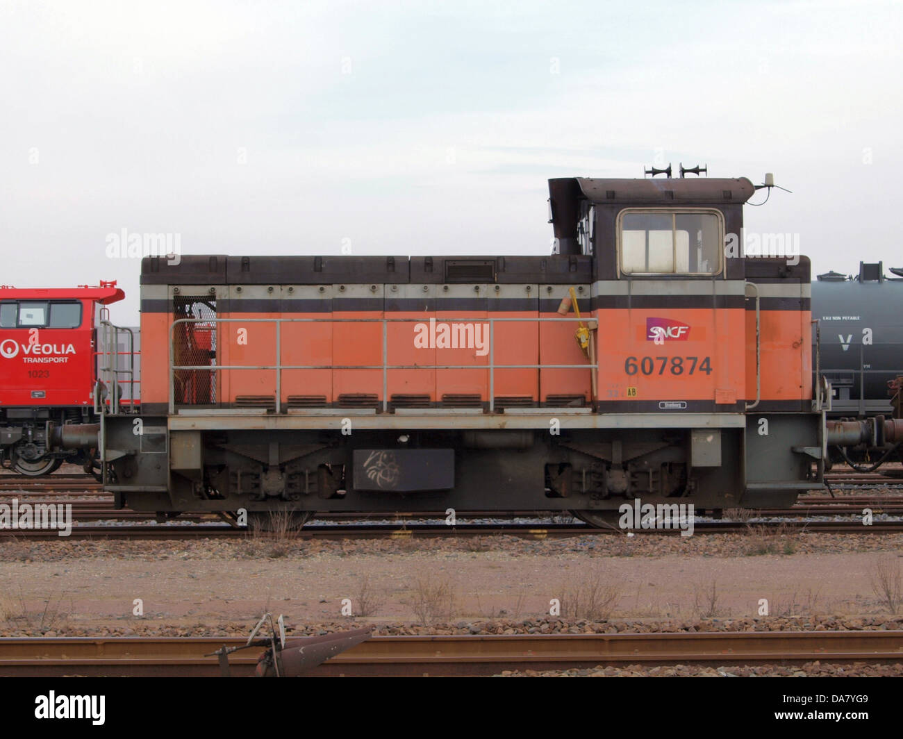 SNCF train number 607874, captured on March 14, 2009, on a route ...