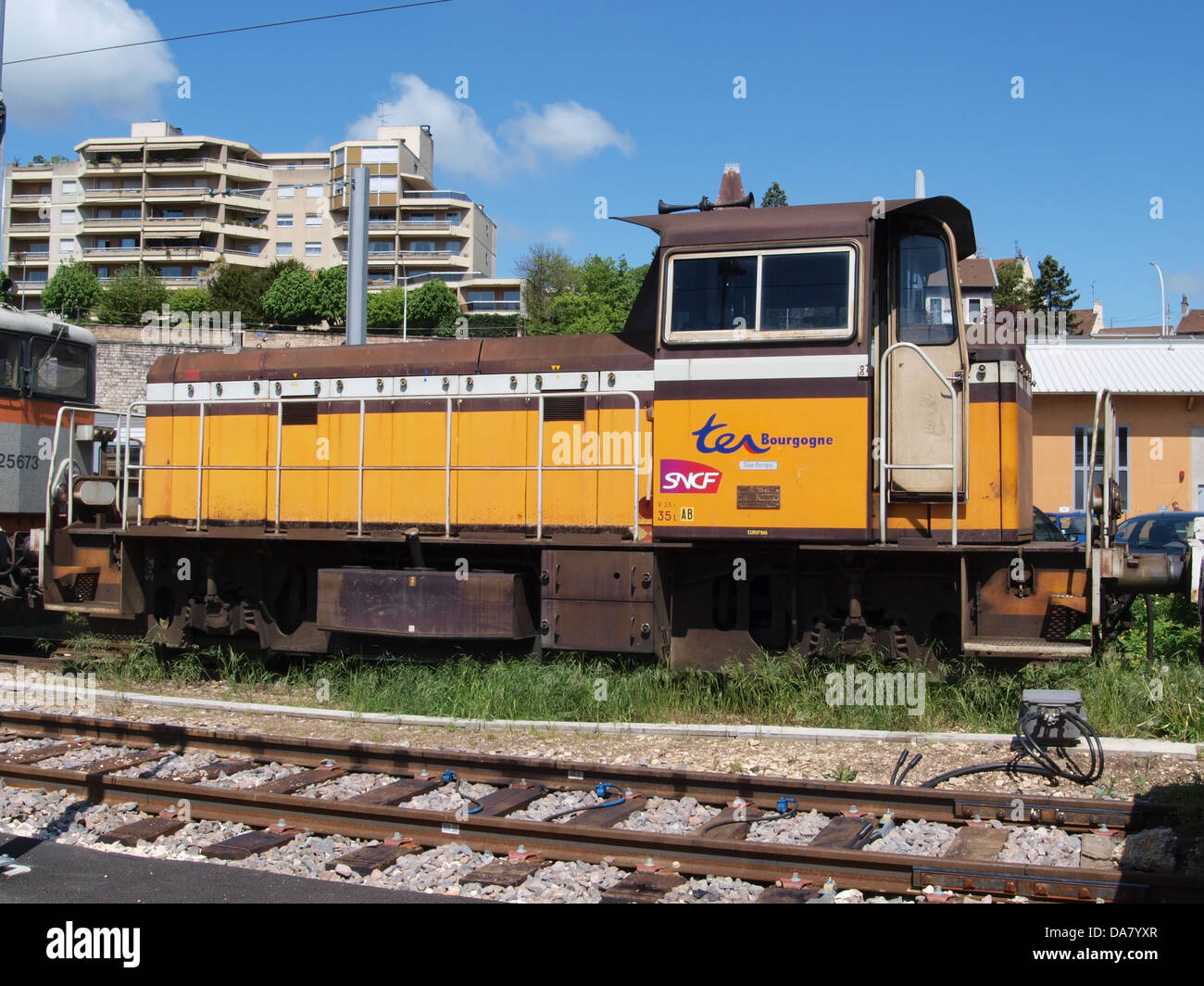 This photograph shows the SNCF TER Bourgogne train at Dijon Station ...