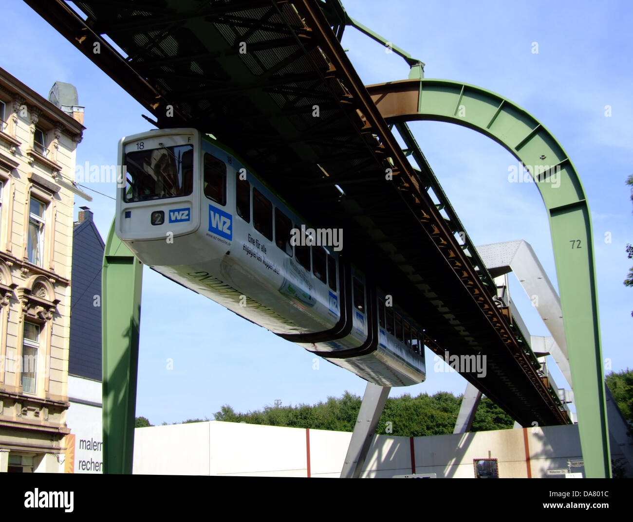 The Wuppertal Suspension Railway (Swebebahn) in Wuppertal, Germany, is ...