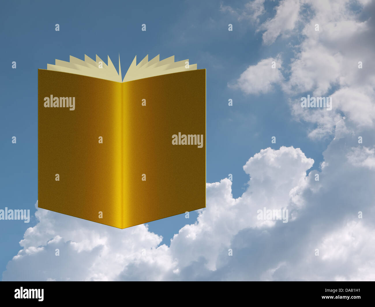 Golden book over sky Stock Photo - Alamy