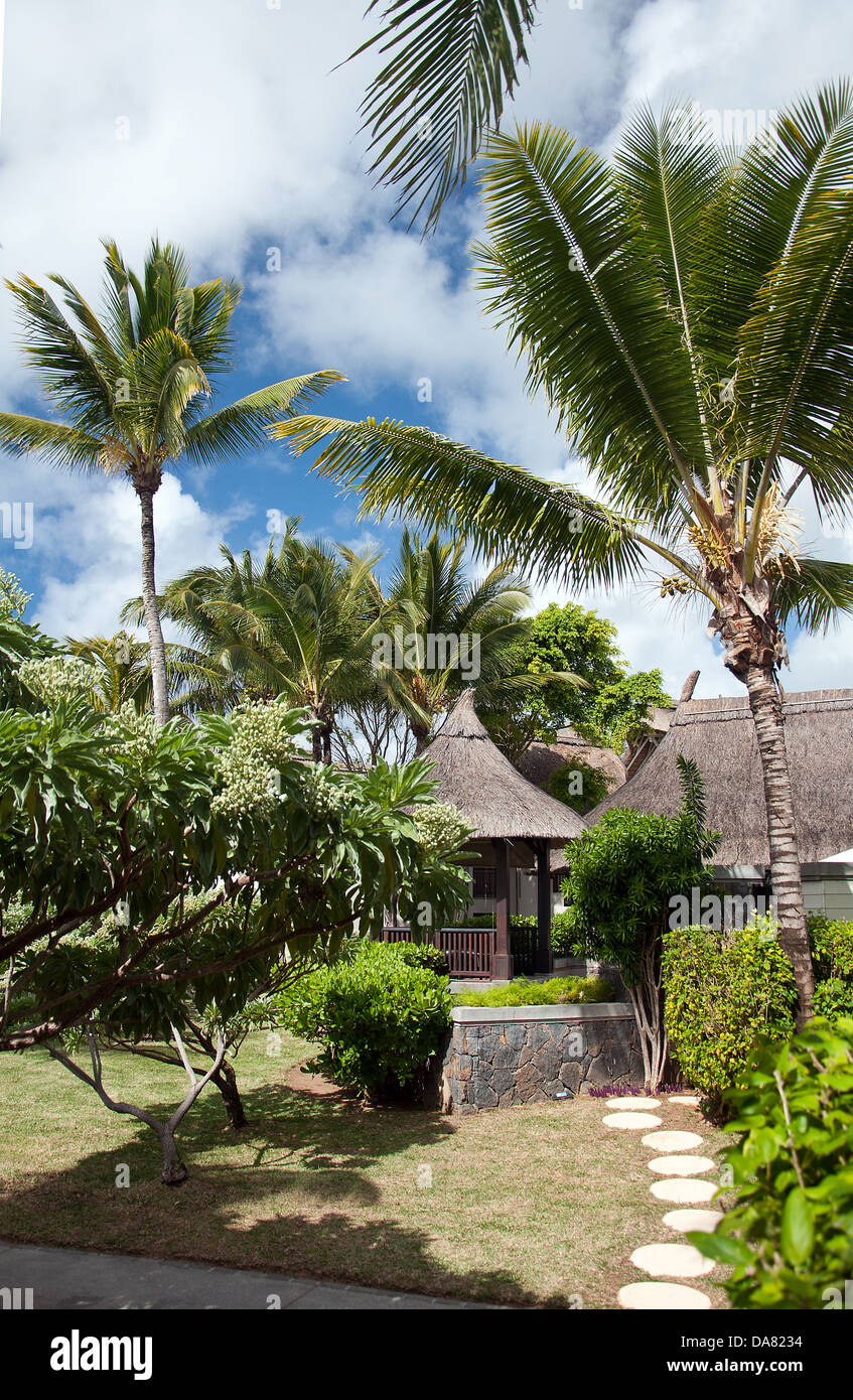 Luxury villa in resort on Mauritius Stock Photo - Alamy