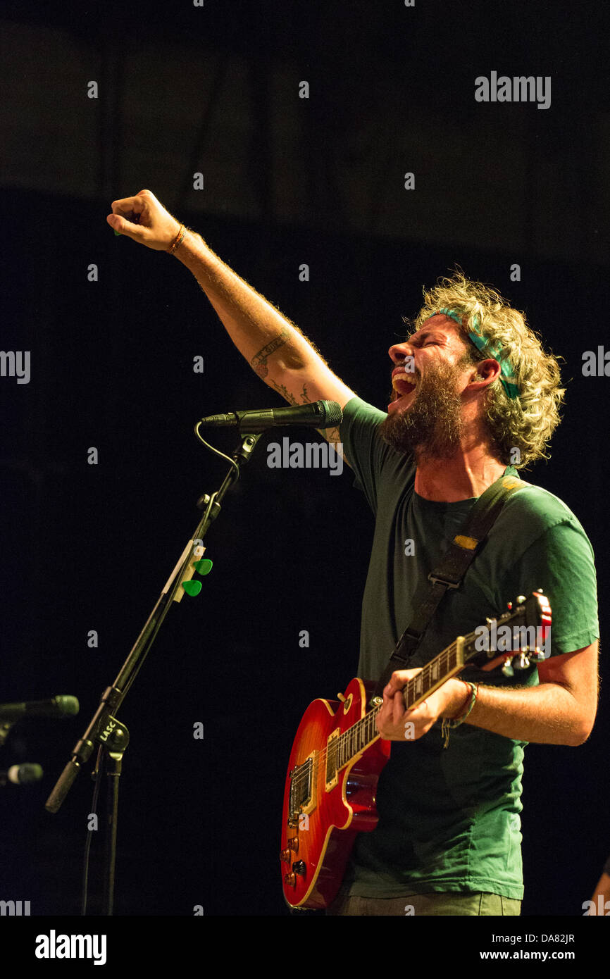 Los Angeles, California, USA, 7 July. 2013. Matthew Embree, lead singer ...