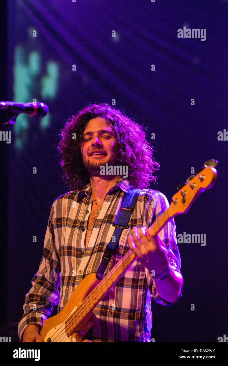 Los Angeles, California, USA, 7 July. 2013. Joseph Troy, bassist for RX ...