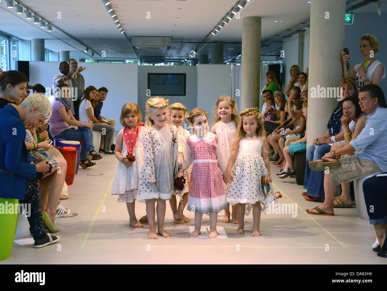 Child models walk the runway during the premiere of the children's ...