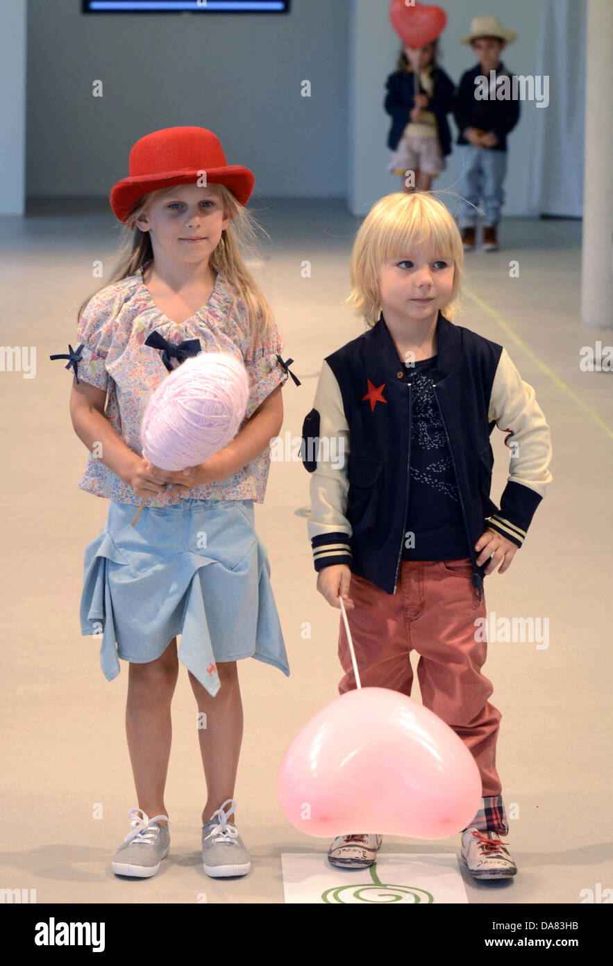 Child models walk the runway during the premiere of the children's ...
