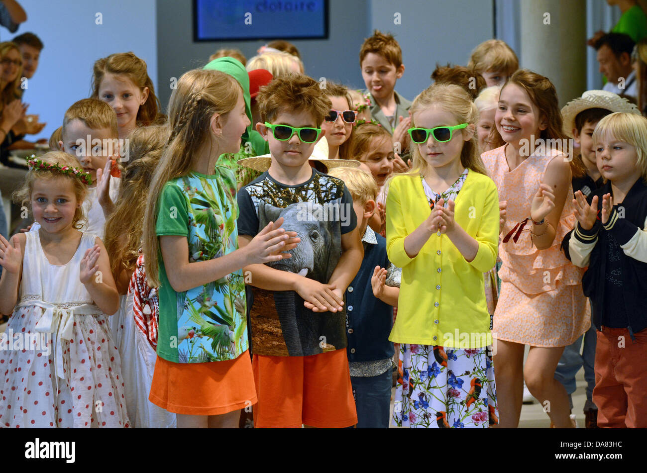 Child models walk the runway during the premiere of the children's ...