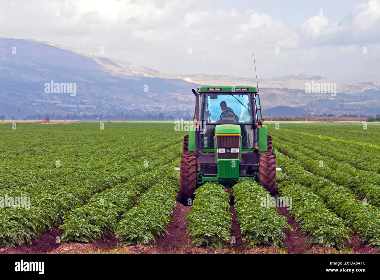 Tractor in a field Stock Photo - Alamy