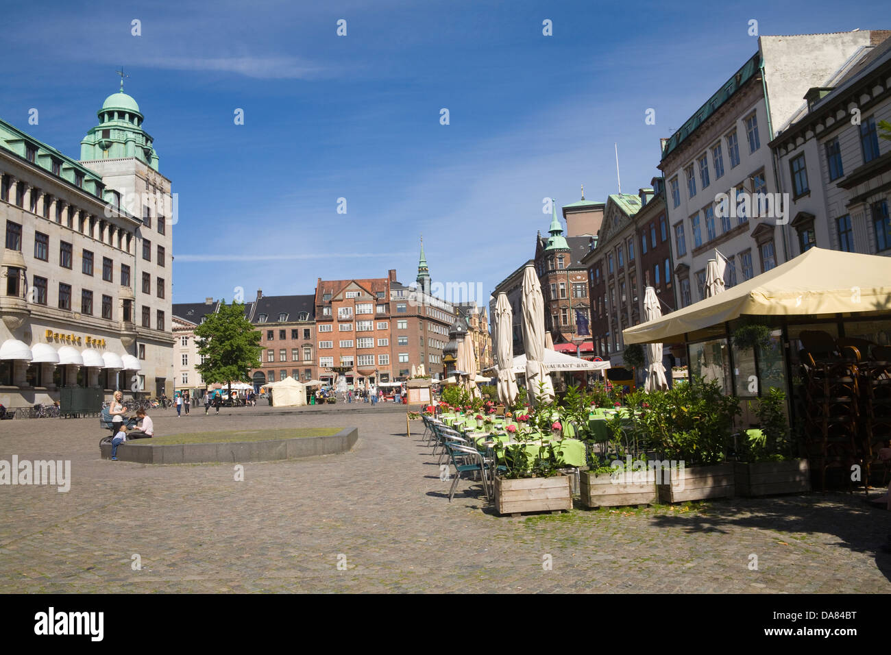 Copenhagen Denmark EU Looking along Nytorv New Square to Gammeltorv the ...