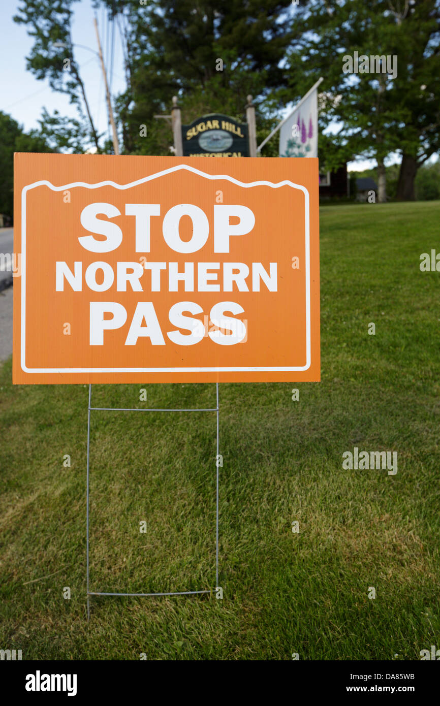 Stop Northern Pass sign along Route 117 in Sugar Hill, New Hampshire ...
