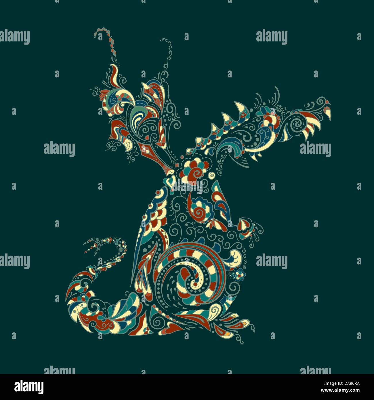 Vector dragon background can be used as wallpaper or greeting card ...