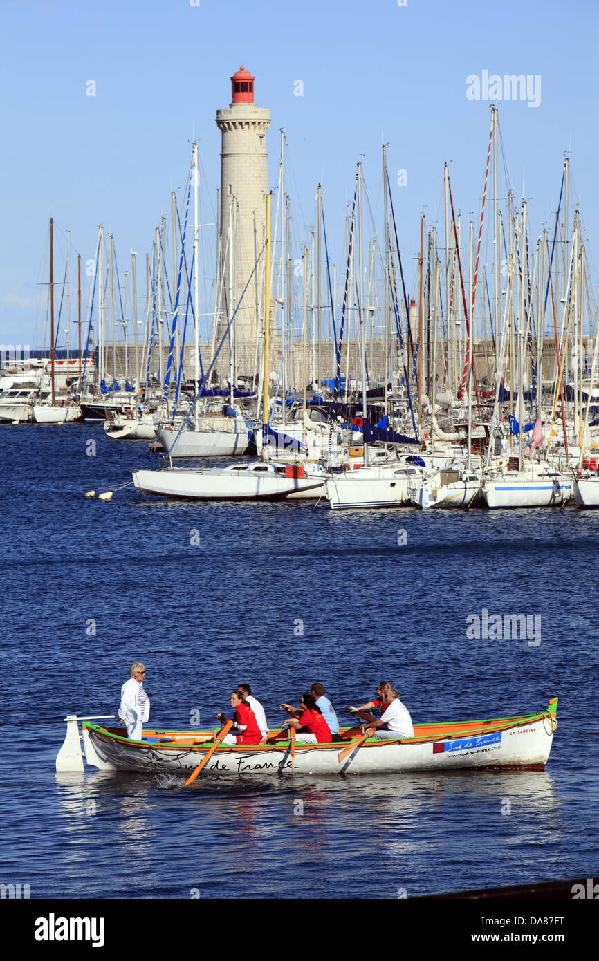 Day maritime traditions of the Port of Sete, race boats of the ...
