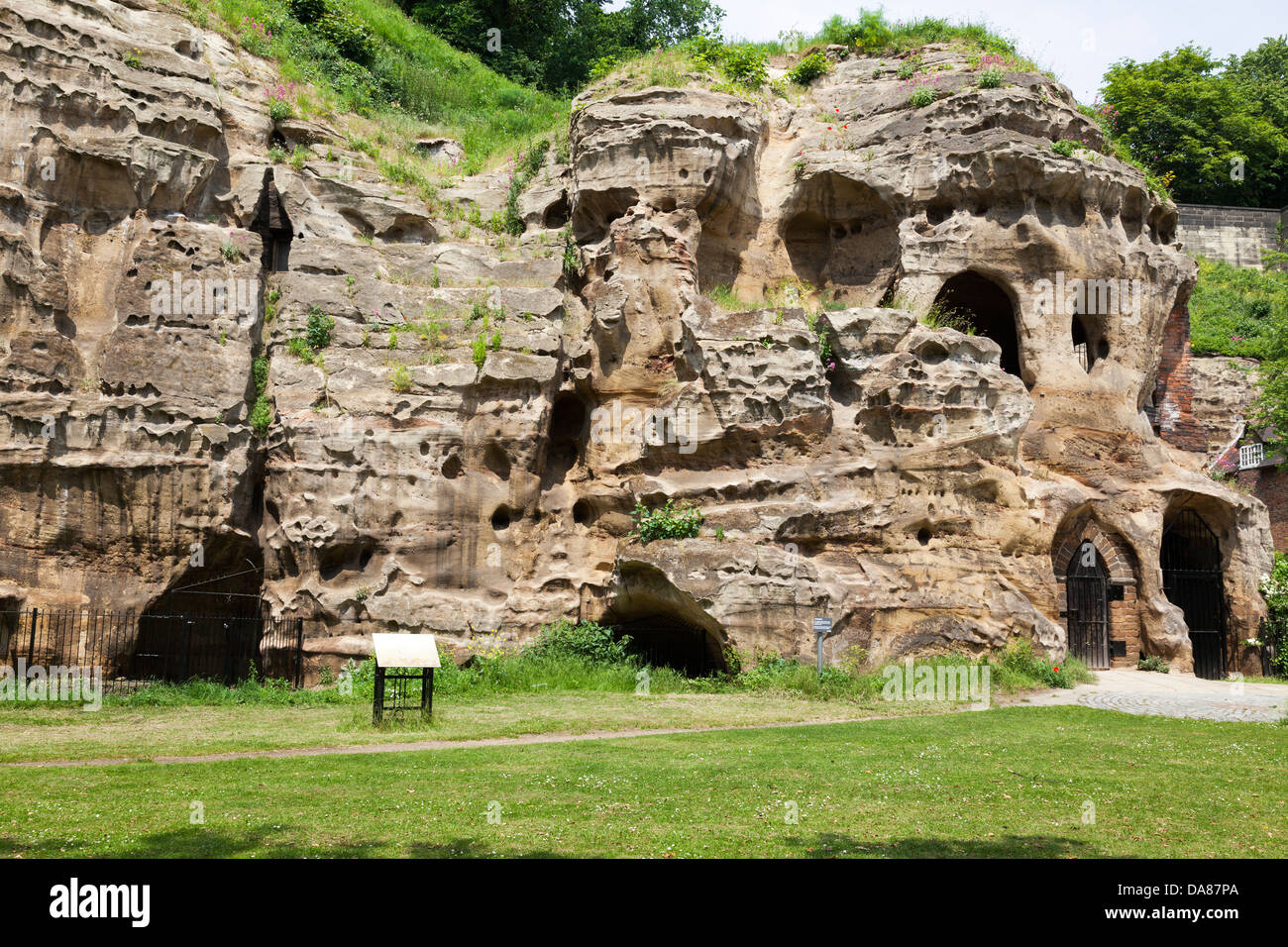Caves below Nottingham Castle, Nottingham, Nottinghamshire, England ...