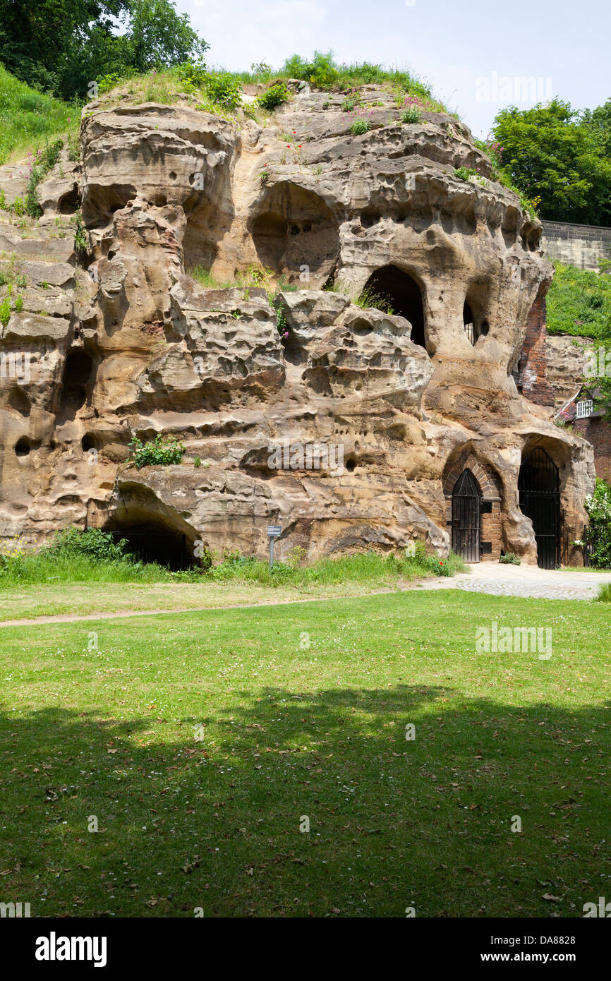 Caves below Nottingham Castle, Nottingham, Nottinghamshire, England ...