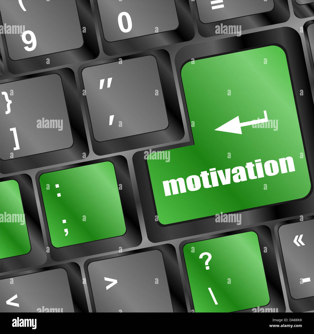 motivation button on computer keyboard key Stock Photo - Alamy