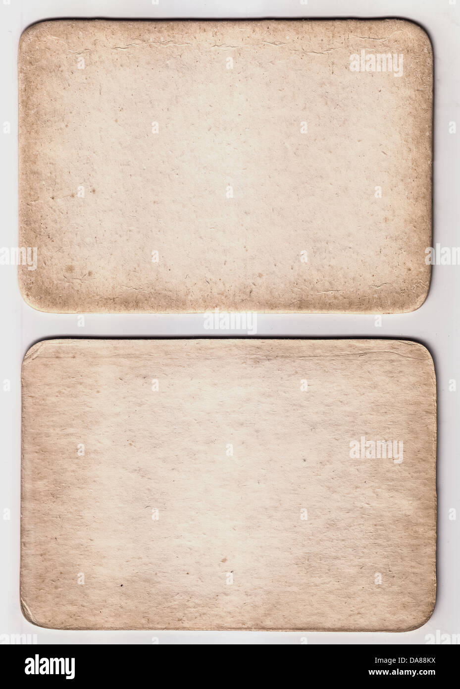 Vintage Old Retro Aged Paper Texture Card Isolated On White Background ...
