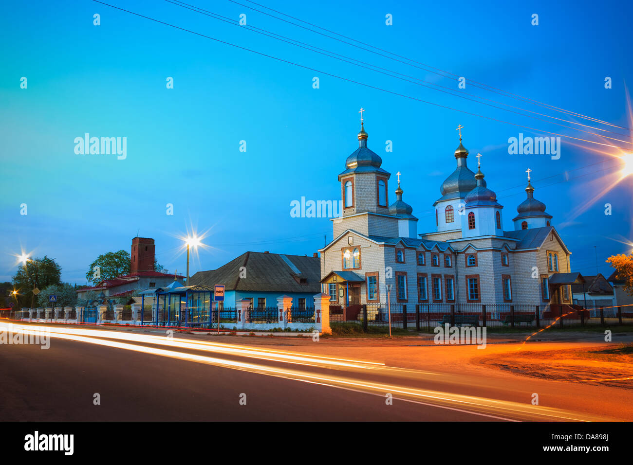 Typical Small Russian Orthodox Church With Onion Dome Stock Photo - Alamy