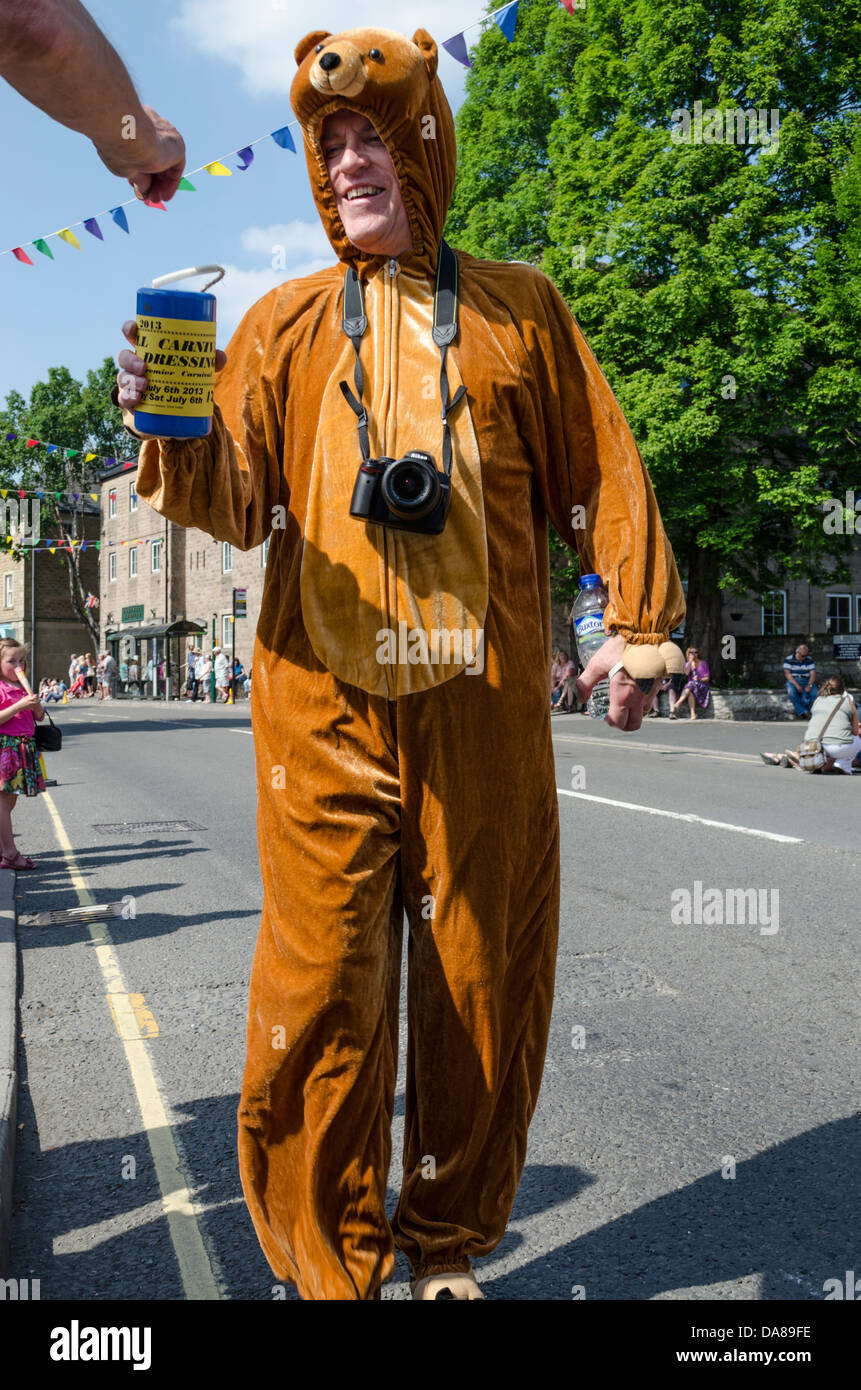 Collecting for charity in Bakewell carnival procession 2013 Stock Photo ...