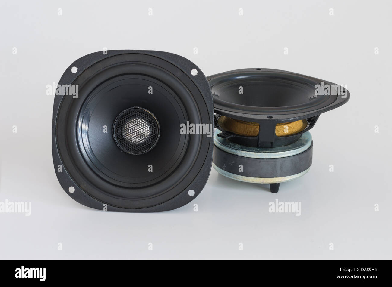 Coaxial audio speakers isolated on a white background Stock Photo - Alamy