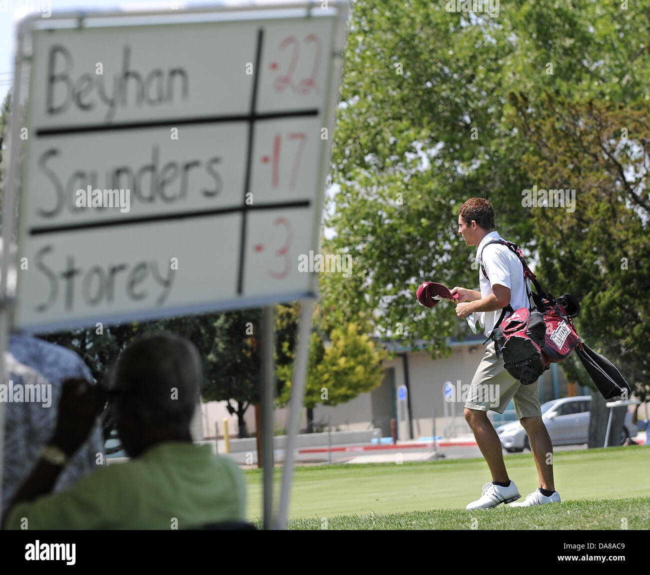 July 7, 2013 - Albuquerque, NM, U.S. - The leader board shows that ...