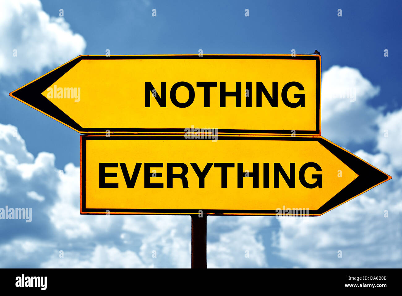 Everything or nothing hi-res stock photography and images - Alamy